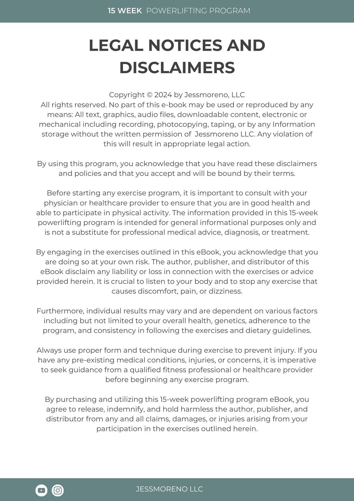 15-week Powerlifting Program - Etsy