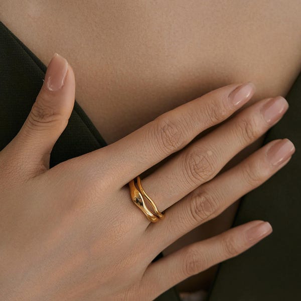 Waterproof Gold Ring Set - Etsy