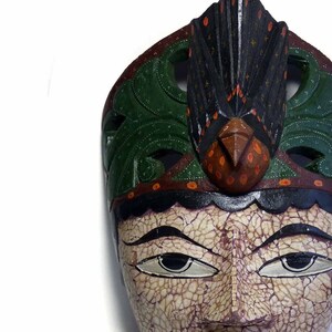 BALINESE Decorative Javanese Dance Mask Vintage Carved Wood Indonesian ...