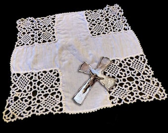 Blessings Prayer Cloth Doily for Holy Water Bedside Bible Crucifix ...