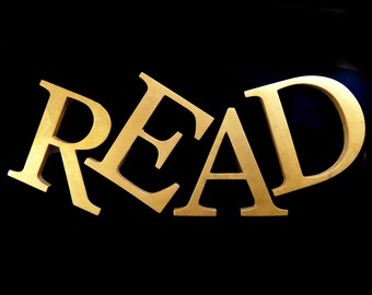 Brushed Gold Letters - Etsy