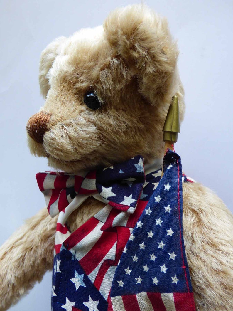 Patriot Bear 1998 Janet Wilder Artisan Bear 16 Mohair | Etsy