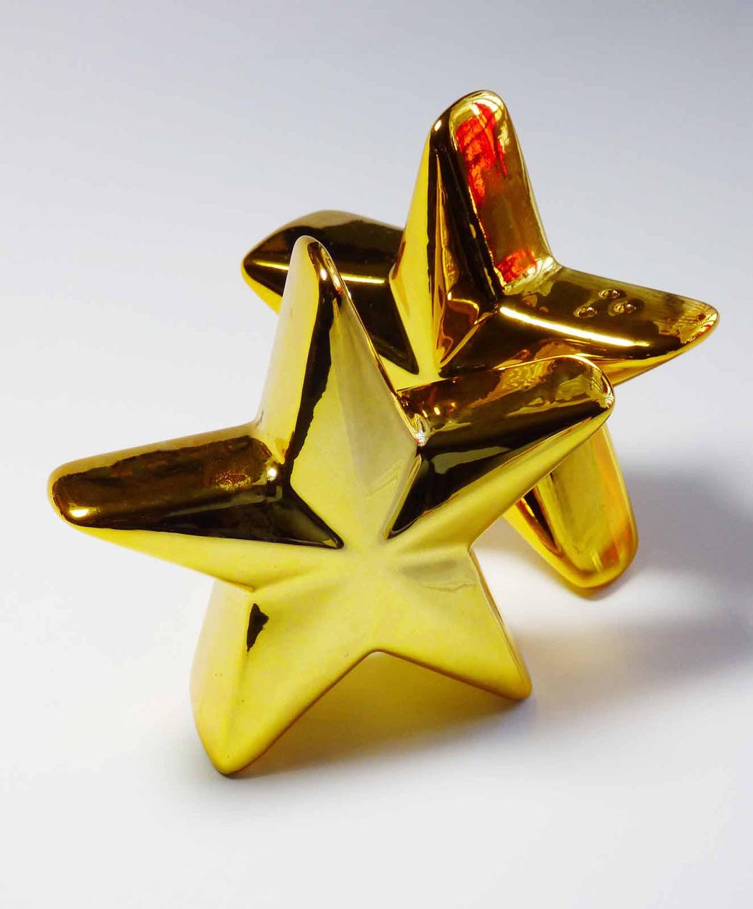 The Cellar Macy's Vintage 1990s Gold Glaze Earthenware STAR Salt and ...