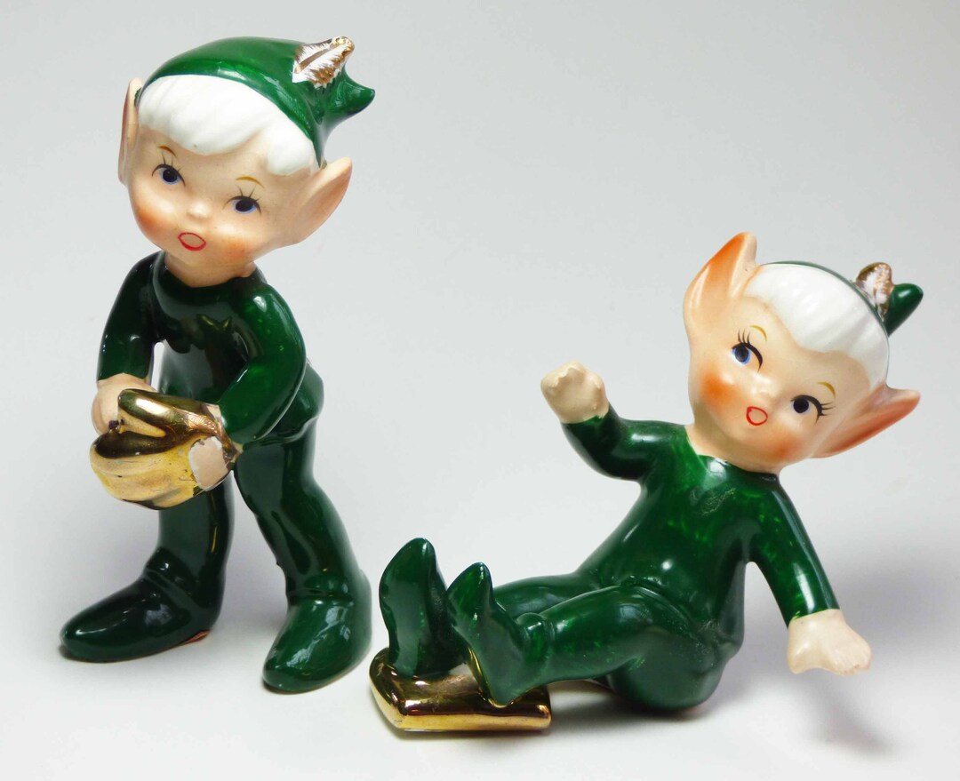 Home Run Slide Vintage LEFTON Baseball Playing Pixie Elves 2788 Japan ...