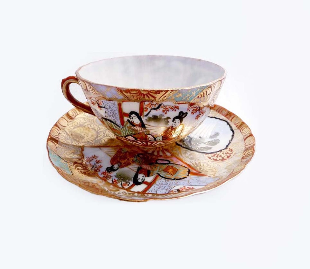 Antique Japanese Garden Park Setting W/ 3 Generations of Family ...