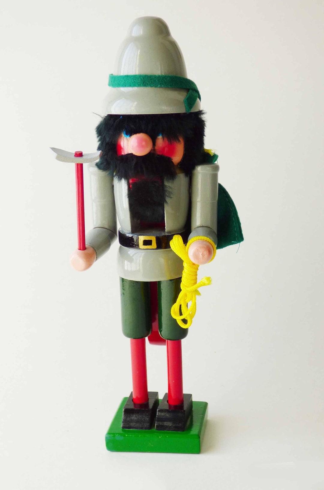 Vintage Mountain Climber Nutcracker Carrying Black Beard Blue Eyes ...