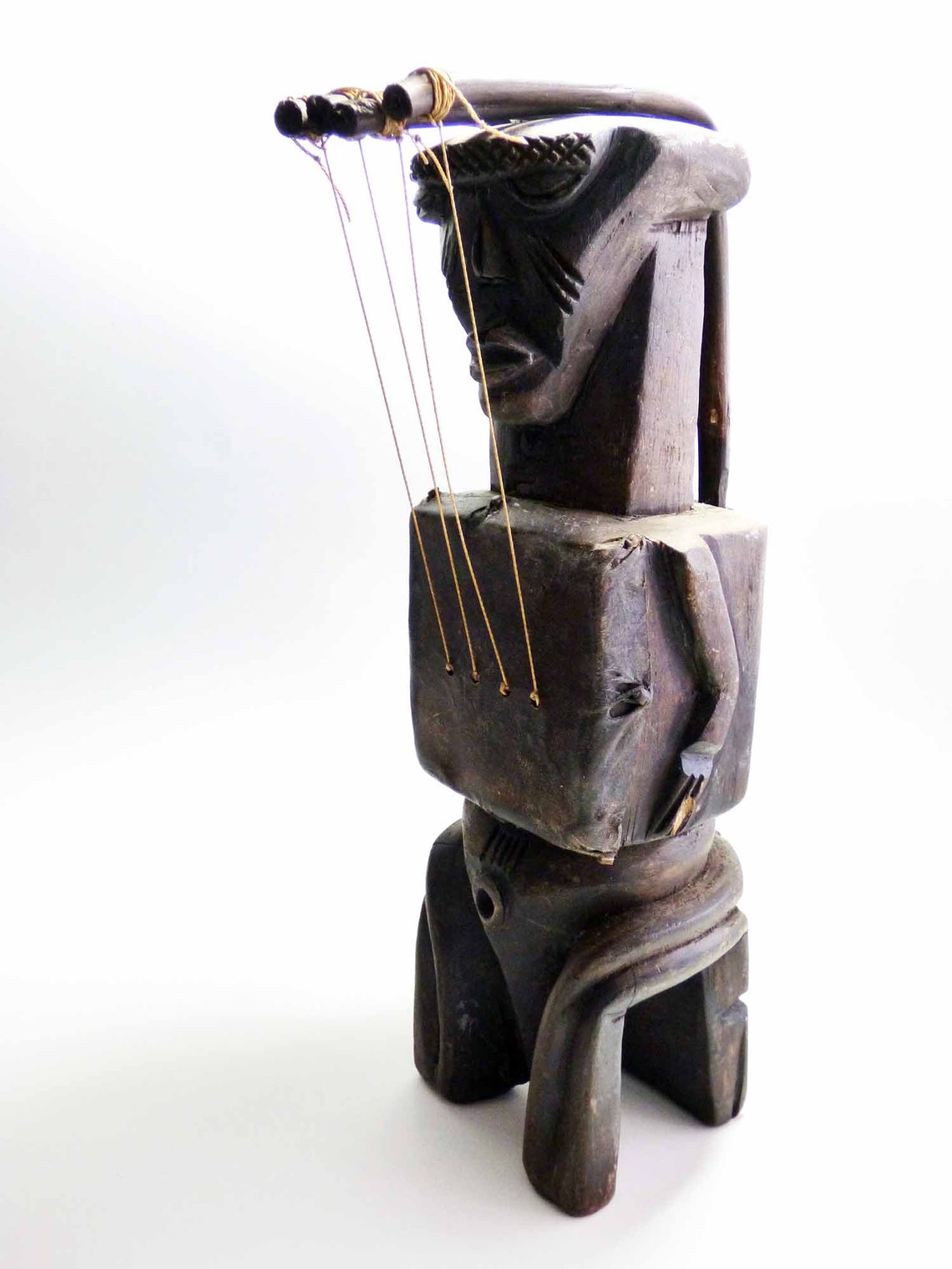 Ngombi Harp Fang Kelo People Harp GABON Africa Seated Woman | Etsy