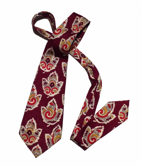 Early 1940s Fire Starter Necktie Made in California b… - Gem