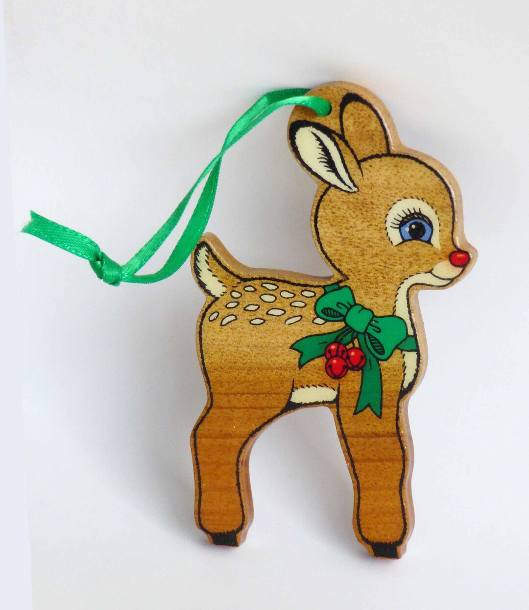 Vintage 1960s Wooden Rudolph the Red-nosed Reindeer Christmas ...