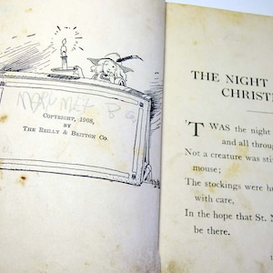 1908 the Night Before Christmas or A Visit From St. Nick & Mother Goose ...