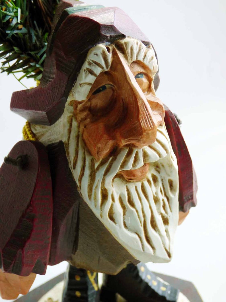 SIGNED by Carver David Frykman HELLO Jointed Santa W/ Twig - Etsy