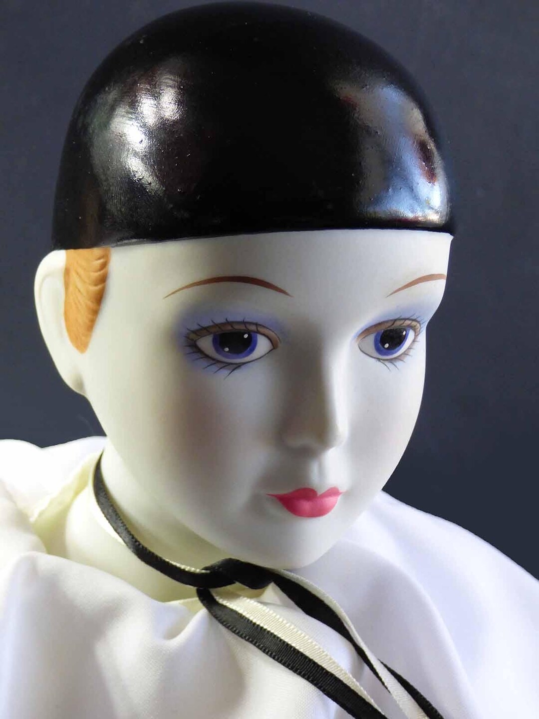 Large French Pierrot Love Music Box Doll Plays Au Clair De La Lune ...