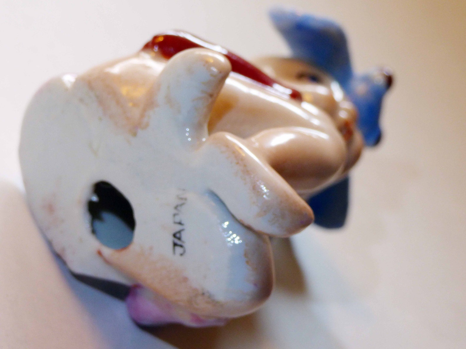 Vintage 1940s Porcelain Singing Pixie Elf With Dragonfly on - Etsy