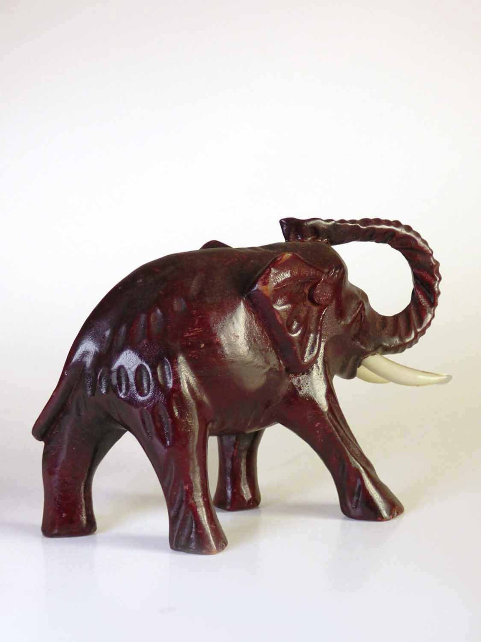 Running Baby Elephant Vintage 1970s Wood Carved Figurine Dark - Etsy