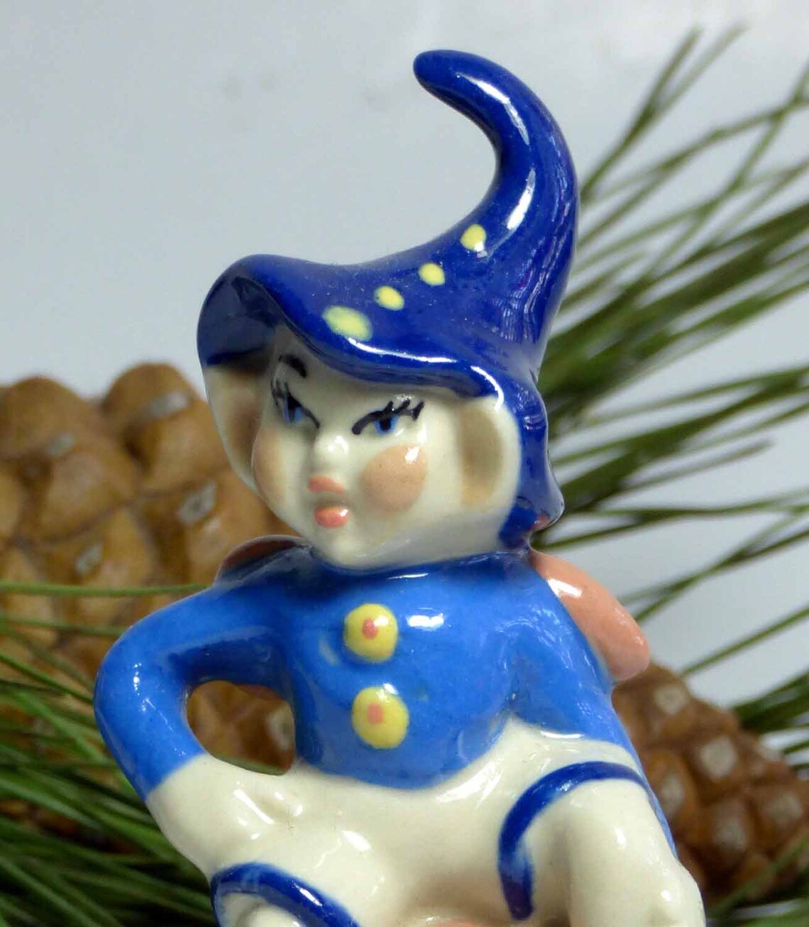 Pixie Fairy Seated on a Toadstoolvintage 1950s Ceramic Arts | Etsy