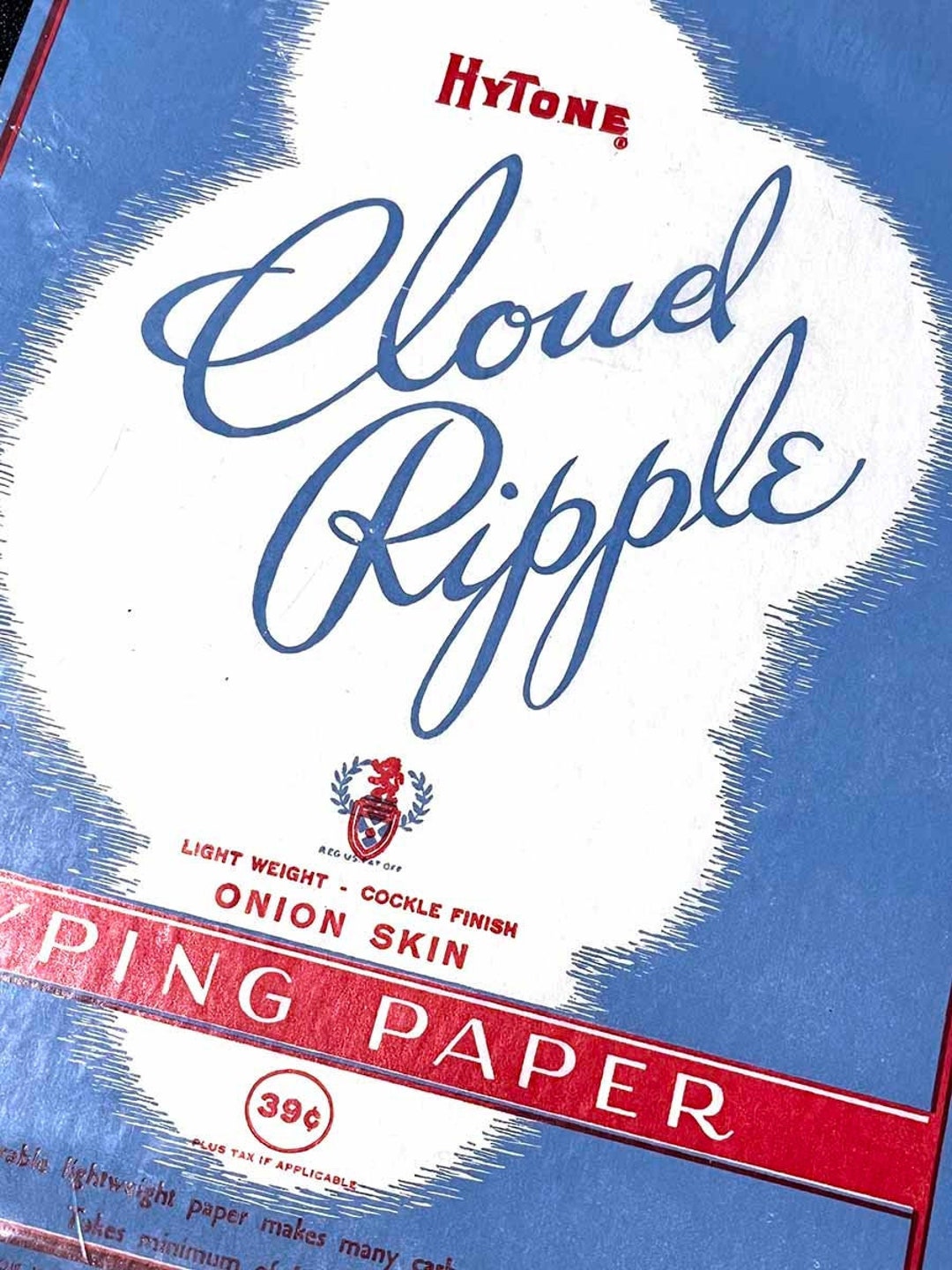 Hytone Cloud Ripple Delicate Onion Skin Vintage 1960s Typewriter ...