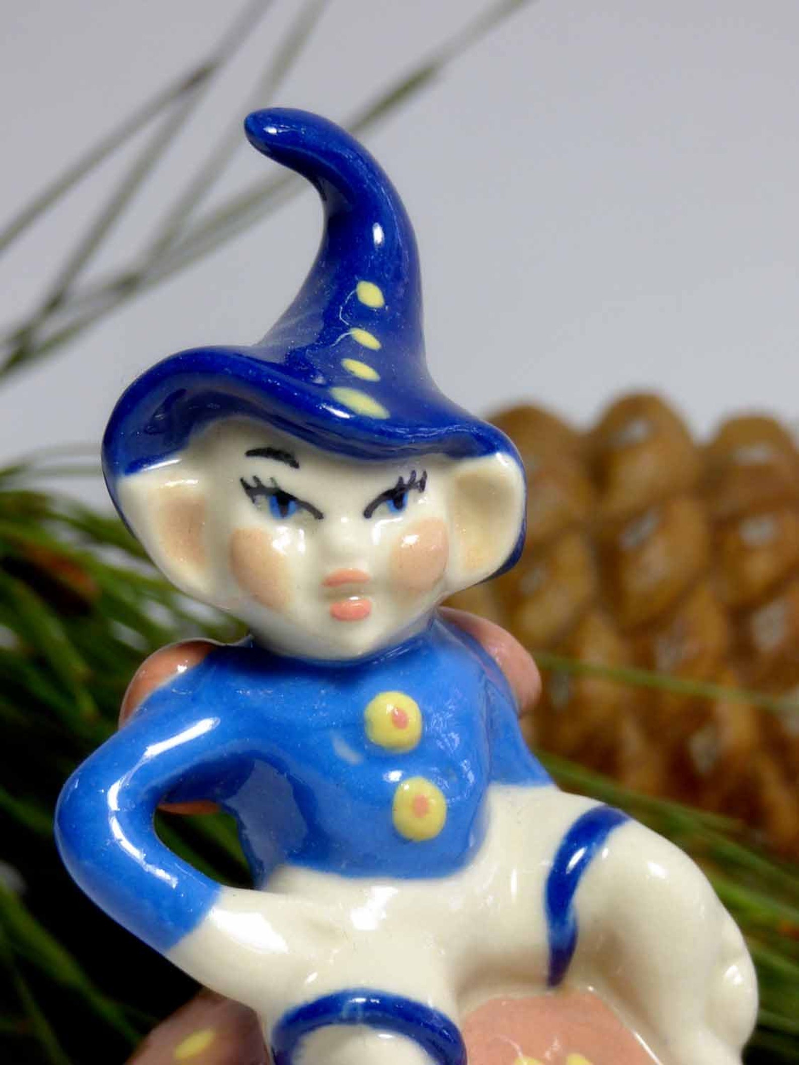 Pixie Fairy Seated on a Toadstoolvintage 1950s Ceramic Arts - Etsy
