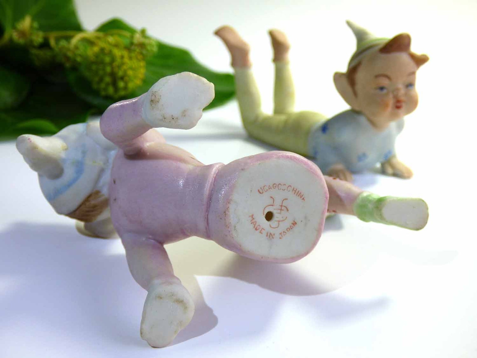 Two Happy Blue Eyed Frolicking Pixie Elves Blue Boy and Pink - Etsy
