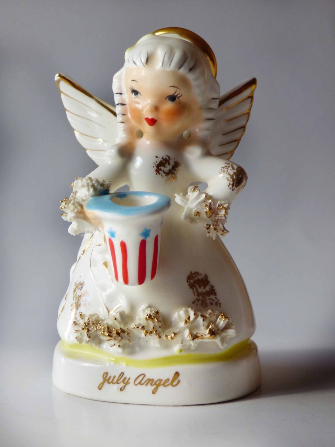NAPCO Vintage Americana Angel Birthday Angel 4th of July USA Angel ...