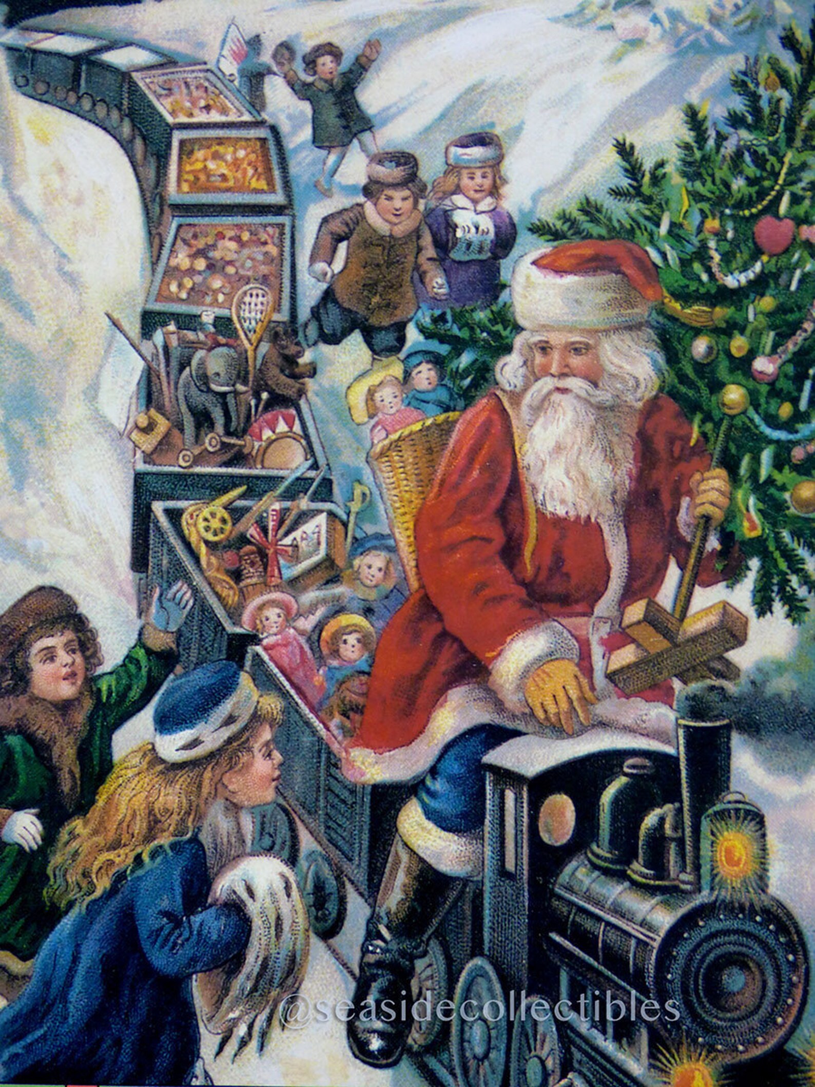 A Christmas Alphabet Poem by Carolyn Wells Illustrations - Etsy