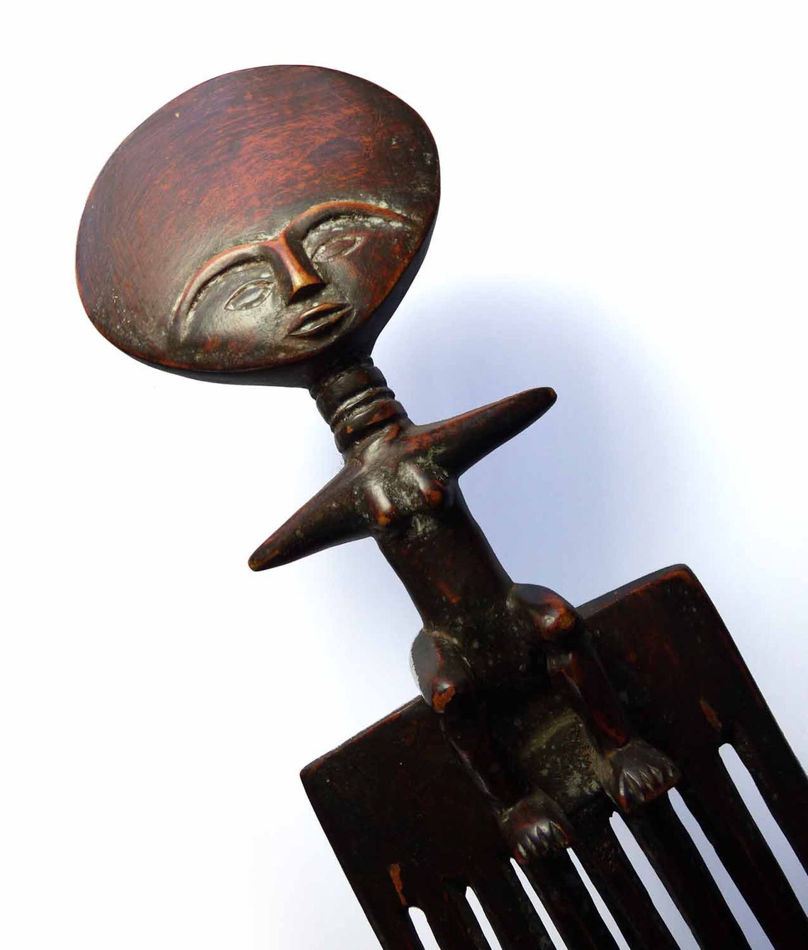 Vintage African Comb Finely Carved Hardwood Primitive Tribal - Etsy