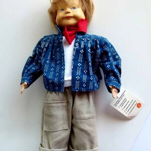 PAUL Hand Carved Wood Krahmer Puppen Kuck in Die Welt Art Doll Limited ...