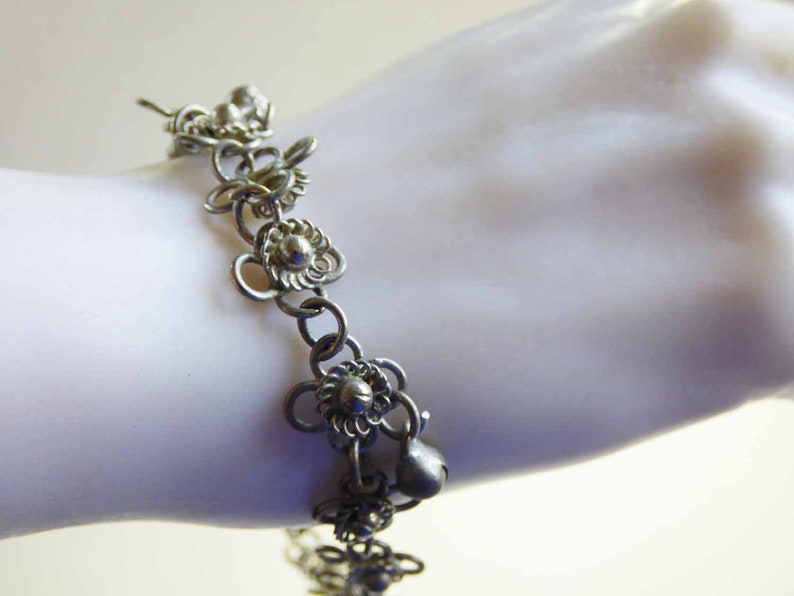 Vintage German Silver Tiny Bell Anklet Belly Dancer Chiming - Etsy