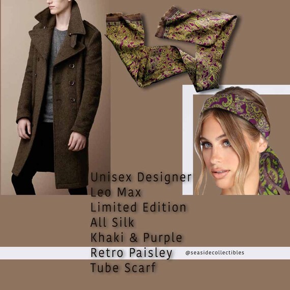 Unisex Designer LEO MAX Limited Edition All Silk Khak… - Gem