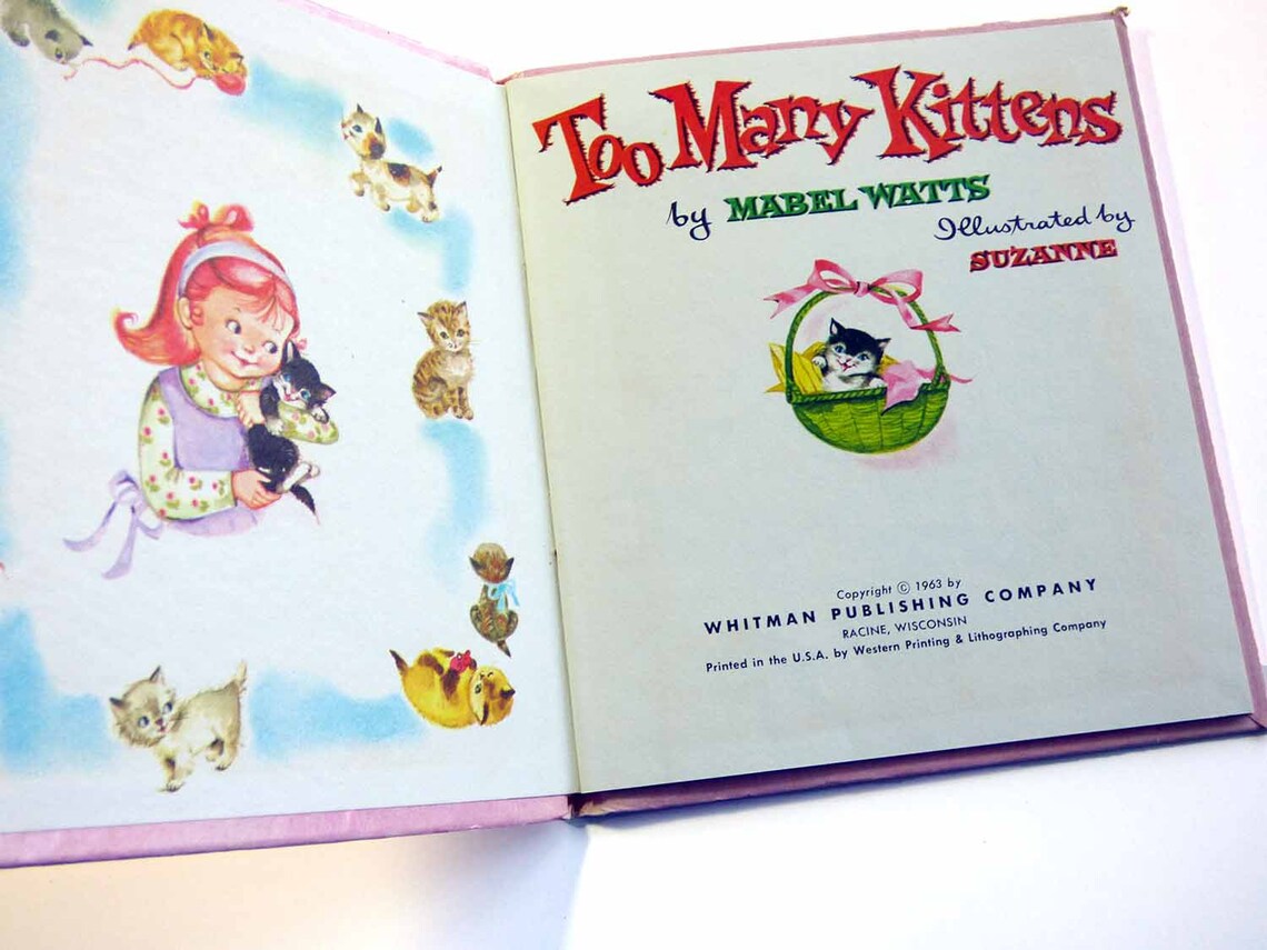 Too Many Kittens by Mabel Watts Meow Cat Lover Hardcover | Etsy
