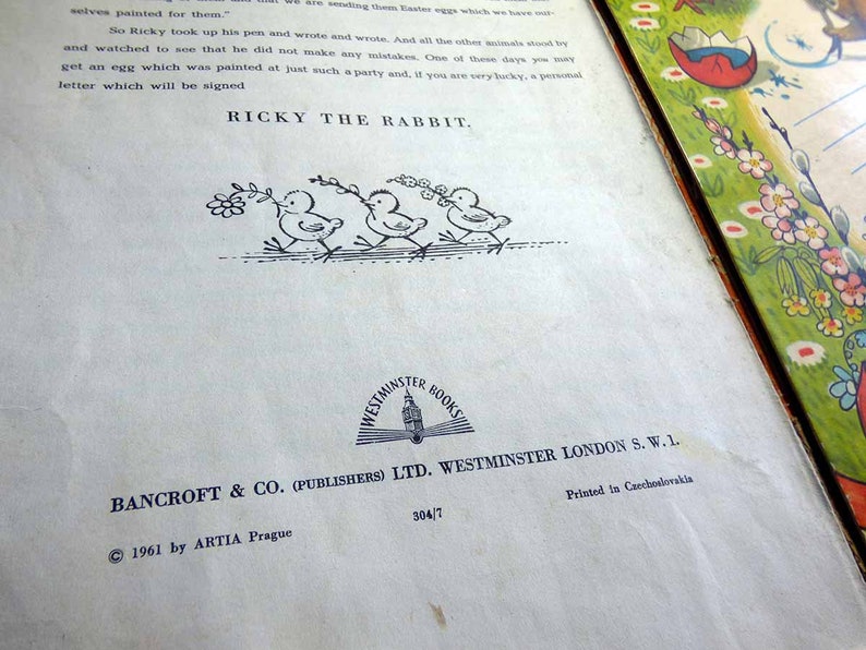 1961 Pop-up Book Ricky the Rabbit Springtime Story 1st Edition - Etsy
