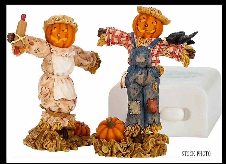 Mr Mrs Scarecrows Lighted Halloween Decor by Department 56 - Etsy