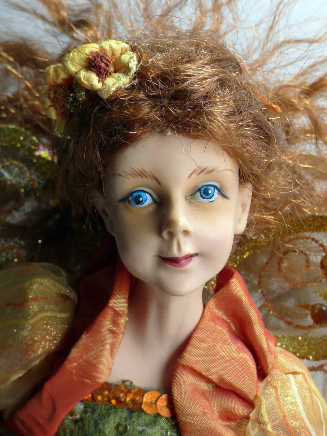 Free Spirit Child Fairy Vintage Winward Holidays Fallen Leaves Princess ...