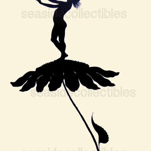 Dancing Nymph Standing on Flower DEVINE YOUTH by K. Wilhelm Diefenbach ...