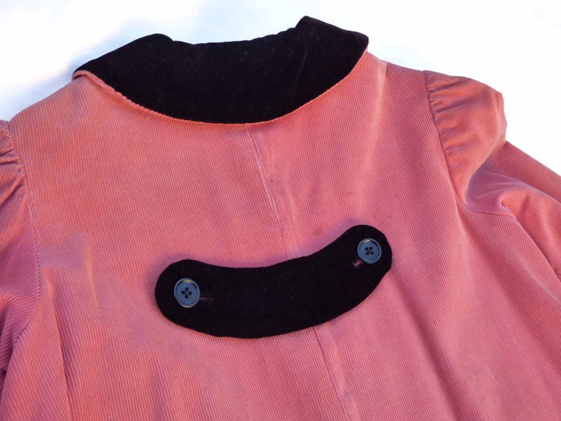 1950s Deep Rose Pincord Pinwale Needlecord Corduroy and Black - Etsy