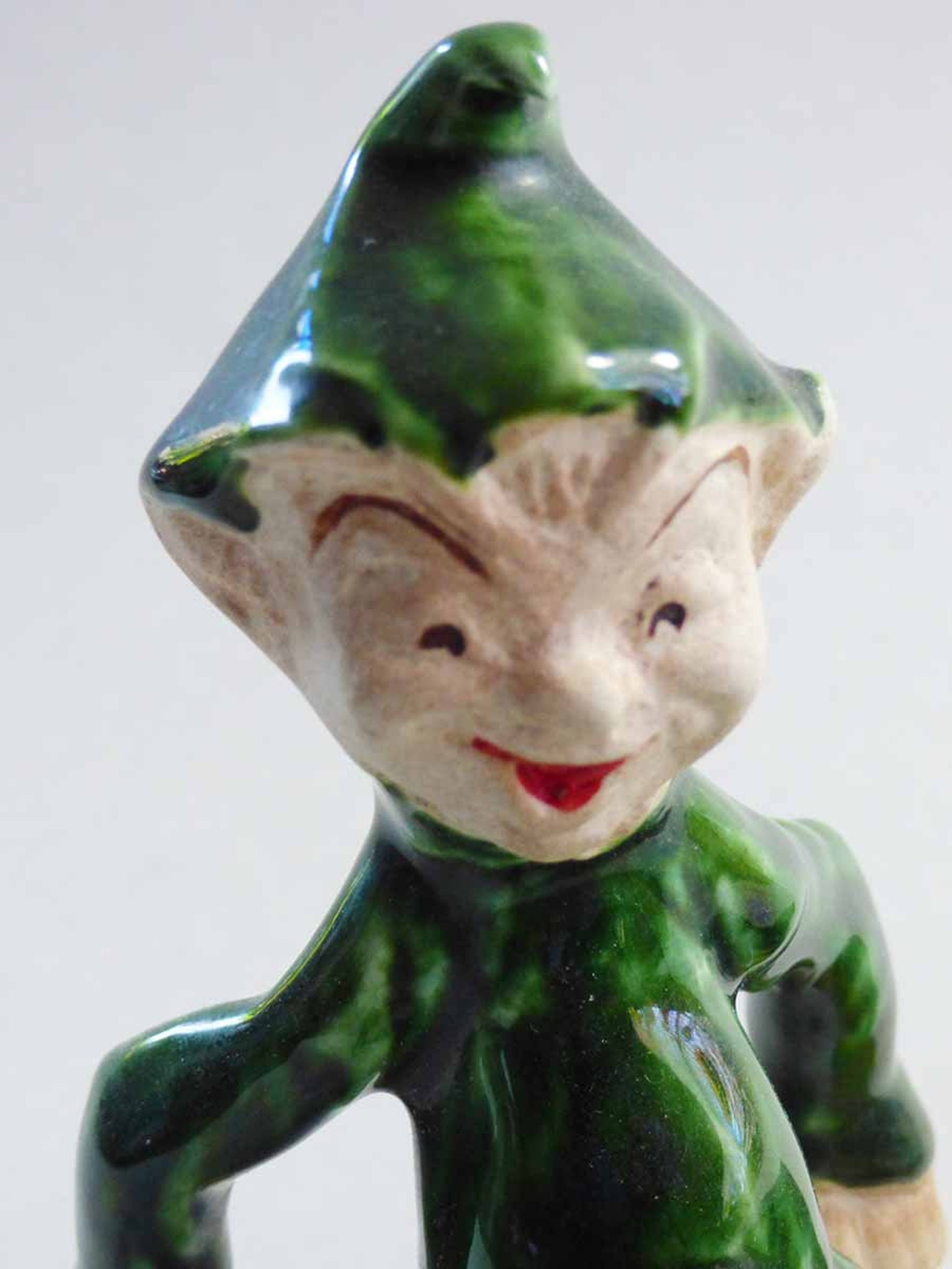 1940s Green Seated Elf by Ceramicraft Pixie Sprite Figurine - Etsy