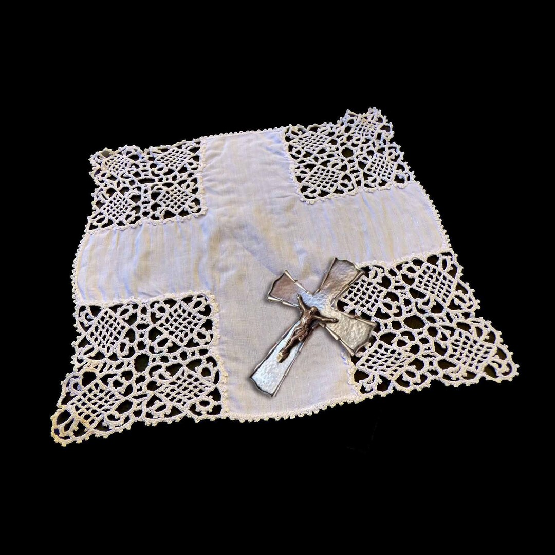 Blessings Prayer Cloth for Holding Religious Holy Water Bedside Bible ...