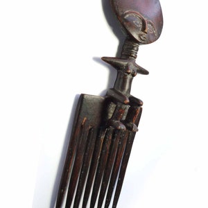 Vintage African Comb Finely Carved Hardwood Primitive Tribal - Etsy