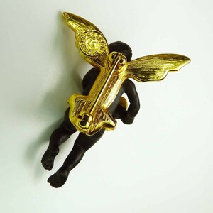 Black African American Guardian Cherub Angel Pin Brooch by Coreen ...