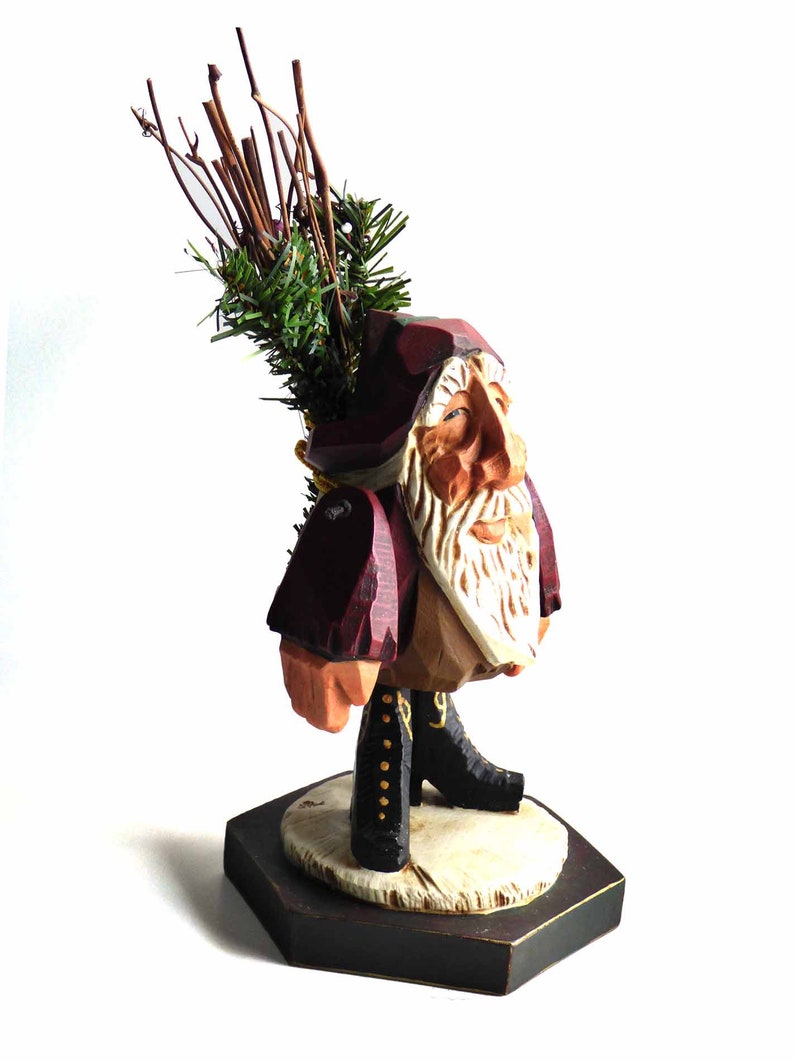 SIGNED by Carver David Frykman HELLO Jointed Santa W/ Twig - Etsy