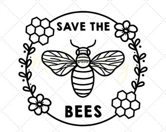 Save the Bees Svg | Etsy