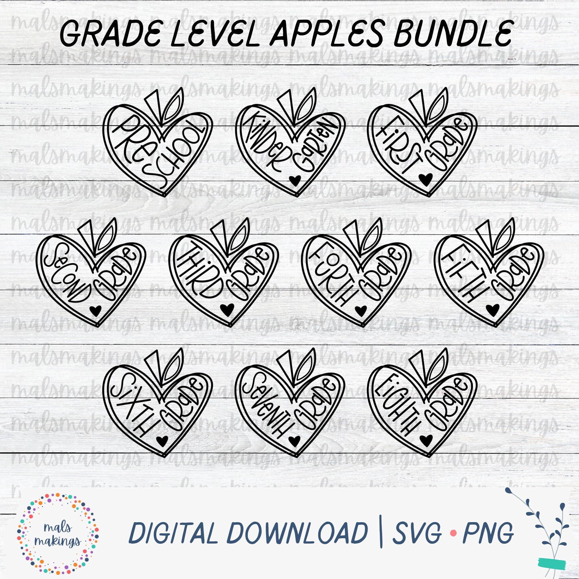 Teacher Apple Bundle Teacher Apple Svg Teacher Appreciation - Etsy