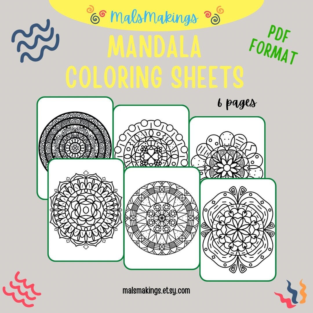 Printable Coloring Sheets Bundle Instant Download for - Etsy