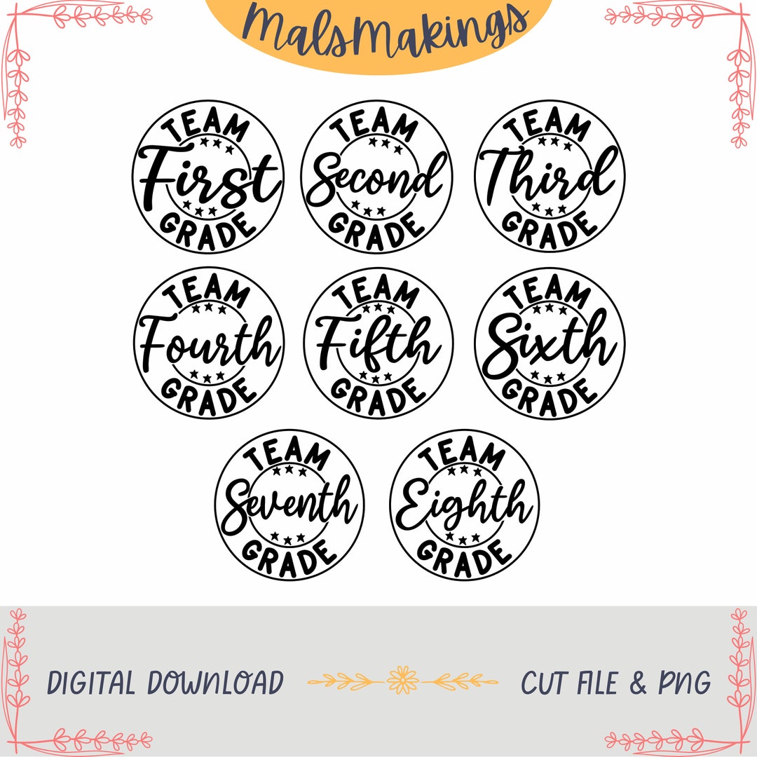 Teacher Team Grade Level SVG Bundle: School Staff Cut File (digital ...