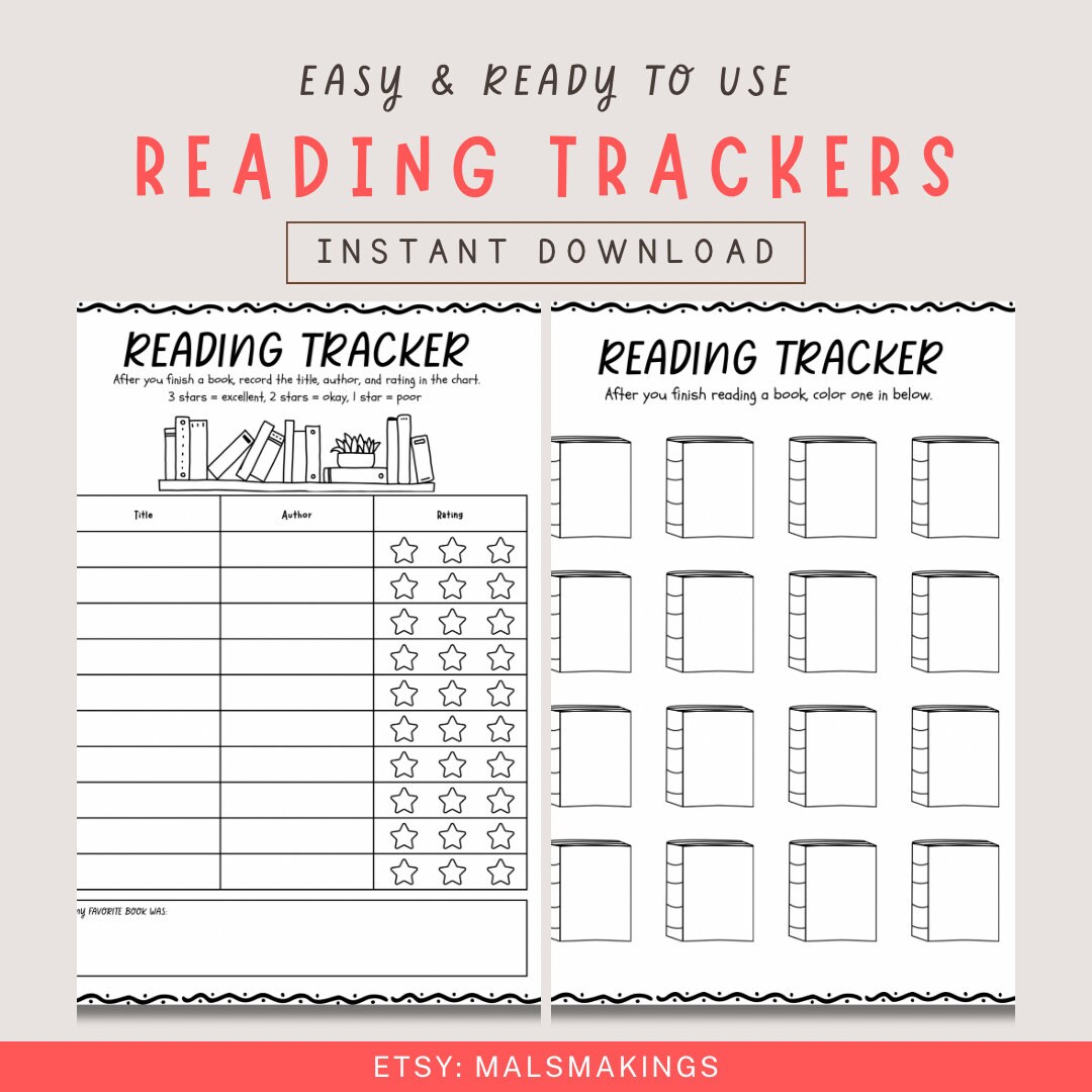 Reading Tracker Printable | Reading Tracker for Kids | Printable ...