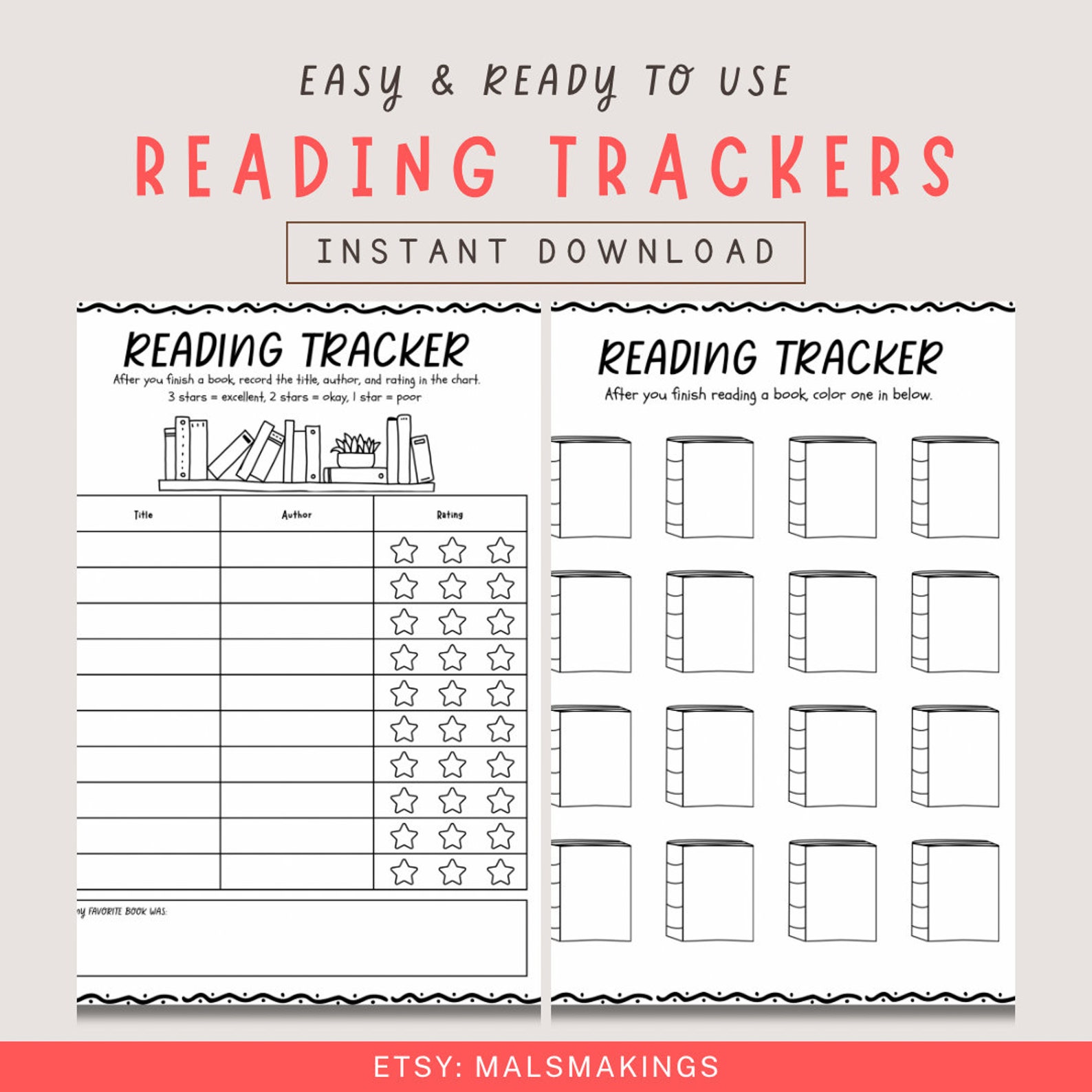 Reading Tracker Printable | Reading Tracker for Kids | Printable ...