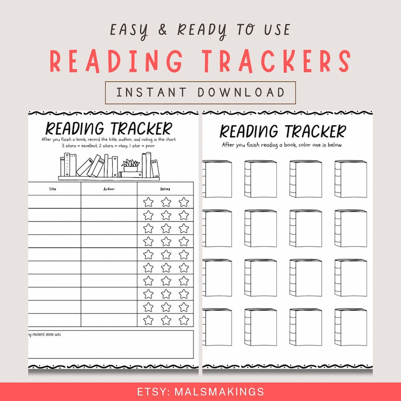 Reading Tracker Printable | Reading Tracker for Kids | Printable ...