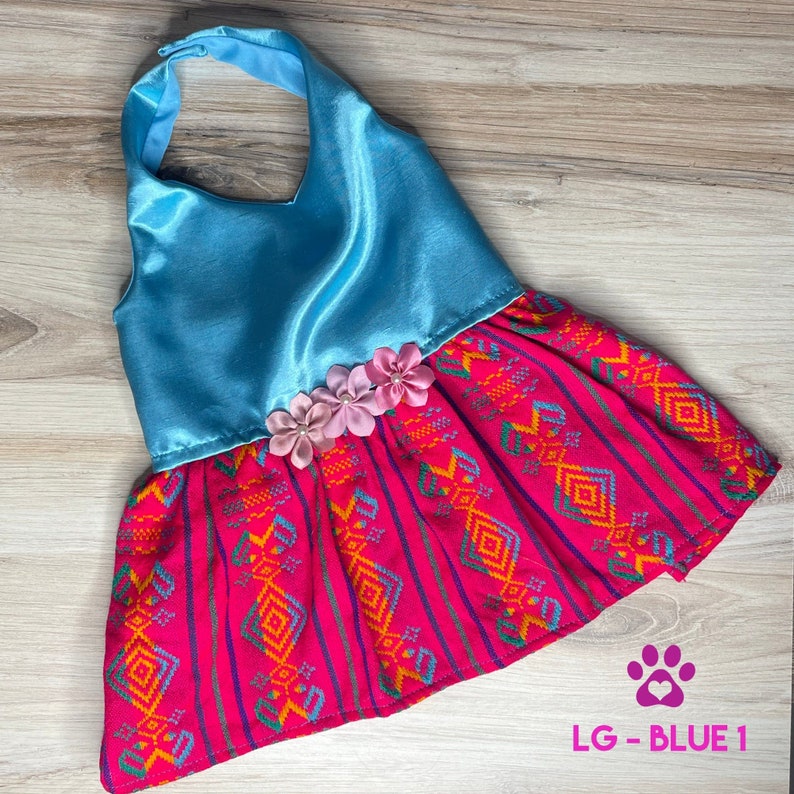 Mexican Style Dog Dress Cambaya Halter Satin - Etsy