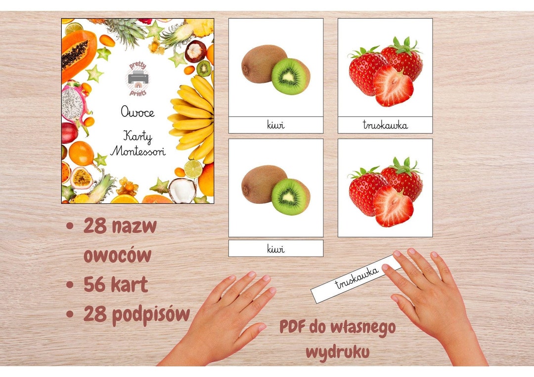Montessori Fruit Cards - Etsy