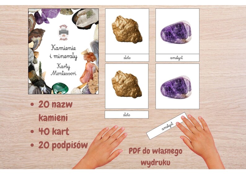 Montessori Cards Stones and Minerals - Etsy
