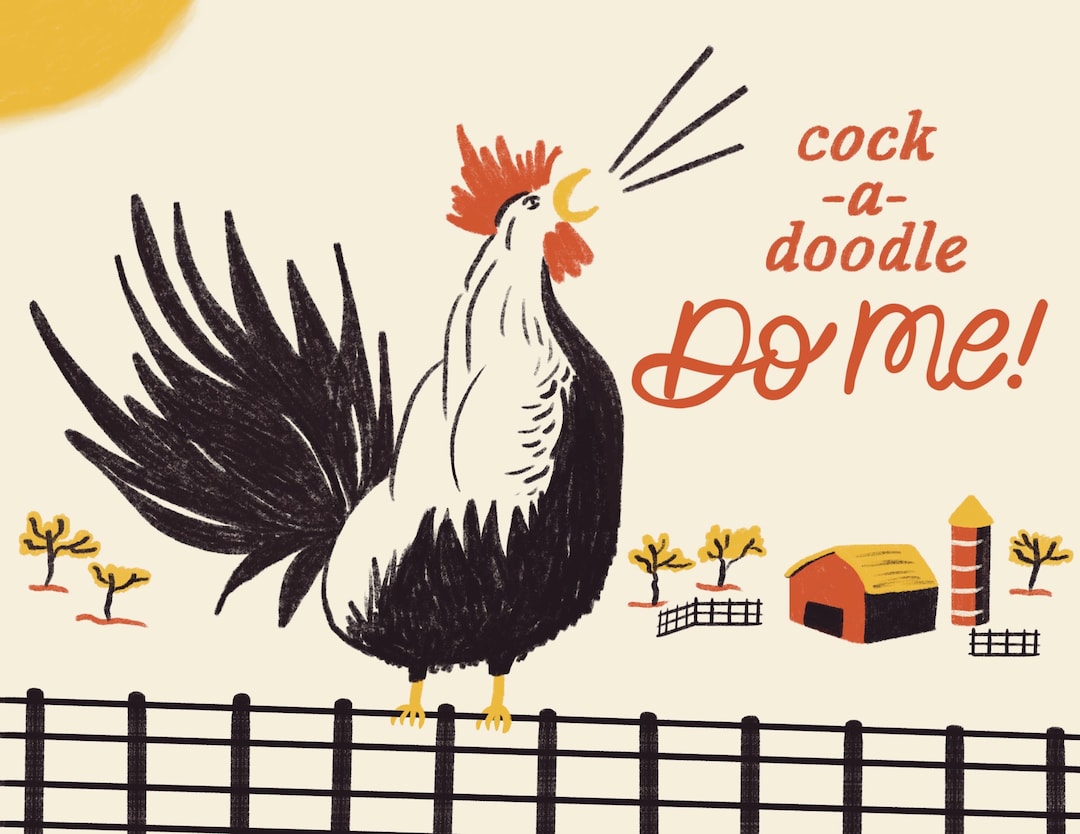 Digital Download, Cock-a-doodle Do Me!, Lover Greeting Card, Rooster ...